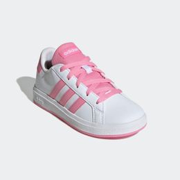Mädchen Sneaker "GRAND COURT LIFESTYLE TENNIS LACE-UP", adidas Sportswear, Gr. 35cloud weiß, bliss pink, core schwarz, Synthetik, Textil, Schuhe,