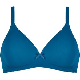 Naturana Damen B&uuml;gelloser BH "Soft Cup", Gr. 75, blau, Obermaterial: 89% Polyamid, 11% Elasthan. Cups: 100% Polyester, unifarben, BHs, mit Schale,