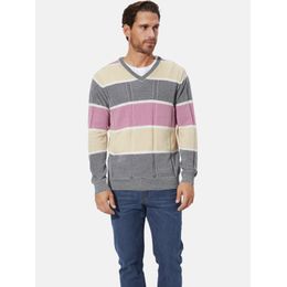 Babista Herren Strickpullover "Pullover ONIR", beige, Gr. L, gestreift, Obermaterial: 100% Baumwolle CO., Pullover