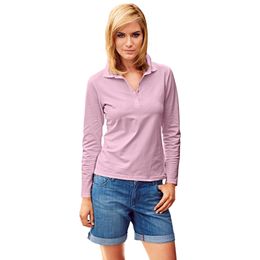 Heine Damen Poloshirt "Poloshirt", rosa, Gr. 34, unifarben, 95% Baumwolle, 5% Elasthan, Shirts