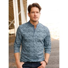 Marco Donati Damen Langarmshirt "Langarm-Shirt", blau, Gr. 44, meliert, 100% Baumwolle, Shirts