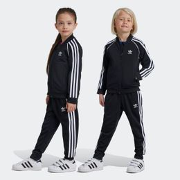 Jungen Trainingsanzug "SST TRACKSUIT", schwarz, Gr. 128, adidas originals, Obermaterial: 100% Polyester, Sportanzüge