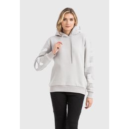 Cipo & Baxx CIPO & BAXX Damen Sweatshirt "HOODIE SWEATSHIRT", grau, Basic, Gr. L, bedruckt, 70% Baumwolle, 30% Polyester, Sweatshirts, modisches Design mit hohem