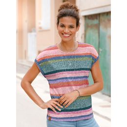 Casual Looks Damen T-Shirt "Shirt", bunt, Gr. 36, gemustert, gestreift, mehrfarbig, 50% Baumwolle, 50% Modal, Shirts