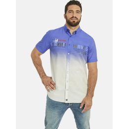 Jan Vanderstorm Herren Kurzarmhemd "Kurzarmhemd ODDI", blau, Gr. XL, Obermaterial: 100% Baumwolle CO., Hemden, im modernen Farbverlauf