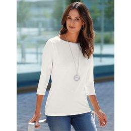 Inspirationen Damen 3/4-Arm-Shirt "Shirt", beige, Gr. 50, unifarben, 50% Baumwolle, 50% Modal, Shirts