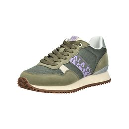 Napapijri Damen Sneaker "Napapijri Sneaker Lederimitat/Textil", Gr. 37, gr&uuml;n, Lederimitat, Textil, Schuhe