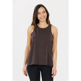 ENDURANCE ATHLECIA Tanktop ATHLECIA "MOTA", Gr. 38, dunkelbraun, 88% Polyester, 12% Elasthan, unifarben, normal, Rundhals, Tops Tanktop, mit QUICK DRY-Technologie
