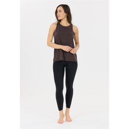 ENDURANCE ATHLECIA ATHLECIA Damen Tanktop "MOTA"dunkelbraun, Gr. 46, unifarben, 88% Polyester, 12% Elasthan, Tops, mit QUICK DRY-Technologie