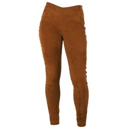 Maze Damen Lederhose "4202171", braun, Gr. XXL, Obermaterial: 100% Ziegenleder; Innenseite: 96% Baumwolle, 4% Elasthan, Hosen