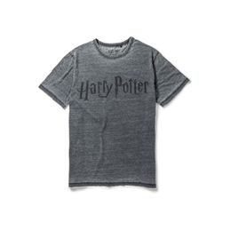 Recovered Herren T-Shirt "Harry Potter Classic Logo Charcoal", grau, Gr. S, bedruckt, 100% Baumwolle, Shirts, mit angesagtem Harry Potter-Print