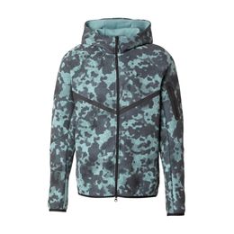 Nike Sportswear Sweatjacke 'TECH FLC' Herren Gr&ouml;&szlig;e S t&uuml;rkis / dunkelgrau