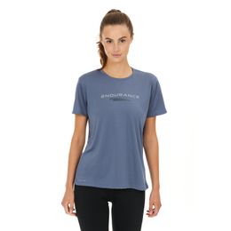 Endurance Damen Funktionsshirt "Keiling", blau, Gr. 42, mehrfarbig, 100% Polyester, Shirts, mit schnelltrocknender QUICK DRY-Technologie