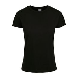 T-Shirt Urban Classics "Urban Classics Damen Ladies Basic Box Tee", Damen, Gr. M, schwarz, 100% Baumwolle, unifarben, normal, Rundhals, Shirts T-Shirt