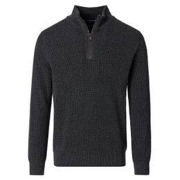 Casamoda Herren Troyer "Casamoda Stricktroyer uni", grau, Gr. S, 60% Baumwolle, 40% Polyacryl, Pullover