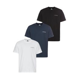 Quiksilver Herren T-Shirt "OMNI QS SHORT SLEEVE TEE PACK3 YM", bunt, Gr. S, Obermaterial: 100% Baumwolle, Shirts, Basic T-Shirt mit Logo