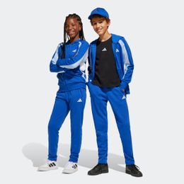 Jungen Trainingsanzug "J CB FT TS", blau, Gr. 176, adidas Sportswear, Obermaterial: 55% Baumwolle, 36% Polyester, 9% Viskose, Sportanz&uuml;ge