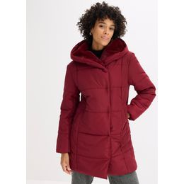 bonprix Steppjacke mit Fellimitatbesatz, rot