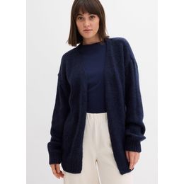 bonprix Oversize-Grobstrickjacke, blau, Gr.36/38 (S), Weicher Cardigan im modernen Look