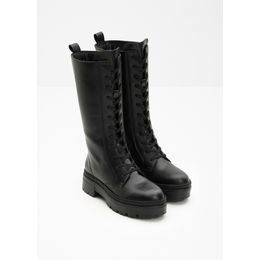 bonprix Schn&uuml;rstiefel, schwarz, Gr.37, Vielseitig kombinierbarer Schn&uuml;rstiefel