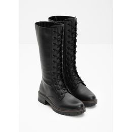 bonprix Schn&uuml;rstiefel, schwarz, Gr.38, Vielseitig kombinierbarer Schn&uuml;rstiefel f&uuml;r den Winter