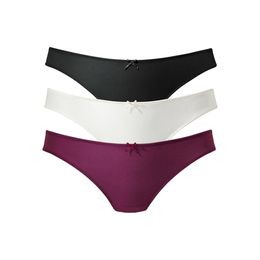 Damen String, PETITE FLEUR BY LASCANA, Gr. 40, rot, Spitze, Obermaterial: 86% Polyester, 14% Elasthan, Unterhosen, hinten komplett aus zarter