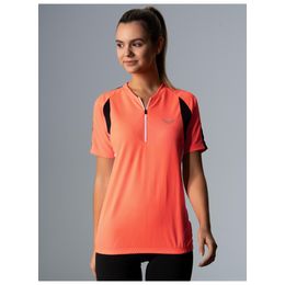 TRIGEMA Damen T-Shirt "TRIGEMA Fahrradtrikot aus atmungsaktivem COOLMAX-Material", rot, Gr. M, Trikot, 100% Polyester (recycelt), Shirts