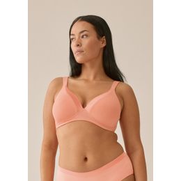 Naturana Damen B&uuml;gelloser BH "The Wednesday", Gr. 80, orange, Obermaterial: 89% Polyamid, 11% Elasthan, leicht gl&auml;nzend, unifarben, BHs, mit Schale,