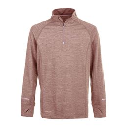 Endurance Jungen Funktionsshirt "LYLE JR.", braun, Gr. 164, meliert, 88% Polyester, 12% Elasthan, Shirts, mit innovativer Quick Dry-Technologie
