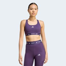 Damen Sport-BH "TF BRA", adidas Performance, Gr. XLaurora plum, Obermaterial: 73% Polyester, 27% Elasthan, BHs