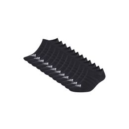 Damen Sneakersocken "Socken Thin No-Show 12er Pack", adidas originals, Gr. 46, schwarz, Obermaterial: 57% Baumwolle CO. 37% Polyester PES. 3%