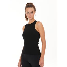 ENDURANCE ATHLECIA ATHLECIA Damen Tanktop "Lankae", schwarz, Gr. 34, unifarben, 57% Baumwolle, 38% Modal, 5% Elasthan, Tops, mit 4-Wege-Stretchfunktion