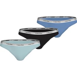 Damen Bikinislip "3 PACK BIKINI (LOW-RISE)", Calvin Klein Underwear, Gr. XS, schwarz, Jersey, Obermaterial: 90% Baumwolle, 10% Elasthan, Unterhosen,