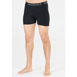Endurance Herren Boxershorts "Burke", Gr. S, schwarz, 95% Baumwolle, 5% Elasthan, unifarben, Unterhosen, im praktischen 6er-Pack