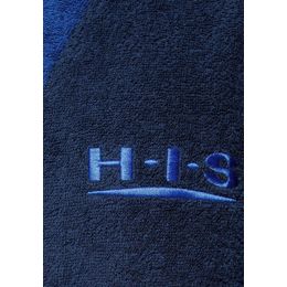 H.I.S. Unisex-Bademantel H.I.S, L:120cm, blau, Walkfrottee, Hausm&auml;ntel, "Hannes, ideal f&uuml;r Sauna & Spa, Hotelbademantel, Morgenmantel", f&uuml;r Damen & Herren,