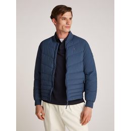 Tommy Hilfiger Herren Bomberjacke "MIX QUILT BOMBER", blau, Gr. S, unifarben, Web, Obermaterial: 100% Polyamid, Jacken, mit Steppung