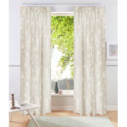 Gardine OTTO HOME, B:145cm H:135cm, beige, Polyester, recyceltes Polyester (rPET), Gardinen, "Linnah", halbtransparent, strukturiert, Wohnzimmer,