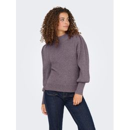 Only Damen Strickpullover "ONLKATIA L/S HIGHNECK PULLOVER KNT NOOS"winter bloom detail:with melange, Gr. XL, meliert, Strick, Obermaterial: 50%
