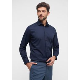 Langarmhemd Eterna "MODERN FIT", Herren, Gr. 39, Normalgr&ouml;&szlig;en, blau (navy), Twill, 100% Baumwolle, tailliert, Manschette, Hemden, NON IRON (b&uuml;gelfrei)