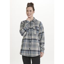 WHISTLER Damen Fleeceshirt "Milly", blau, Gr. 46, kariert, 100% Polyester, Shirts, mit tollem Karo-Muster
