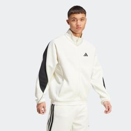 Herren Rollkragenpullover "M STADIUM TT", wei&szlig;, Gr. M, adidas Sportswear, Obermaterial: 67% Polyester, 33% Baumwolle, Pullover