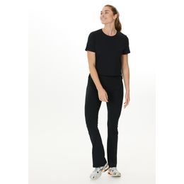 Endurance Damen Funktionsshirt "Irislie", schwarz, Gr. 42, unifarben, 90% Polyester, 10% Elasthan, Shirts, im sportlichen Cropped-Look
