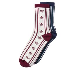 adidas originals Socken 'CREW 2 PAIRS IN GIFT BOX' Damen Gr&ouml;&szlig;e 37/39 navy / dunkelgr&uuml;n / bordeaux / wollwei&szlig;