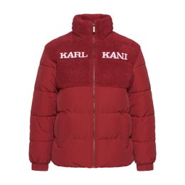 Karl Kani Damen Allwetterjacke "Karl Kani Herren KM234-011-1 KK Retro Teddy Puffer Jacket"schwarzrot, Gr. XS, 100% Polyester, Jacken