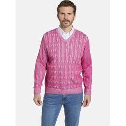 Babista Herren V-Ausschnitt-Pullover "Pullover CARIELLO", pink, Gr. 52, unifarben, Obermaterial: 70% Baumwolle CO. 30% Polyacryl PAN., Pullover, im
