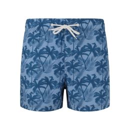 CRUZ Kinder Badeshorts "Werner", blau, Gr. 164, bedruckt, Elasthan, Polyester, Badehosen, mit verstellbarem Bund