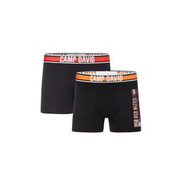 CAMP DAVID Herren Boxershorts "casual", Gr. Mmindset schwarz, Obermaterial: 95% Baumwolle, 5% Elasthan, unifarben, Unterhosen, mit elastischem Bund