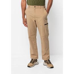 Jack Wolfskin Herren Trekkinghose "WANDERTHIRST PANTS M", beige, Gr. 48, OBERSTOFF 94% POLYAMID, 6% ELASTHAN FUTTER 65% POLYESTER, 35% BAUMWOLLE,