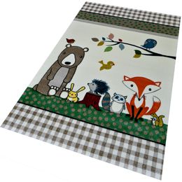 Kinderteppich MERINOS, B:80cm H:13mm L:150cm, beige, Kunstfaser, Teppiche, "Diamond Kids 485"