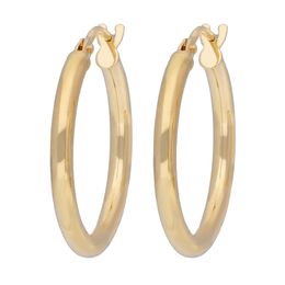 Firetti Damen Paar Creolen "Schmuck Geschenk Gold 375 Ohrschmuck Creole", 15, Gelbgold 375, gold, Gelbgold 375, Ohrringe